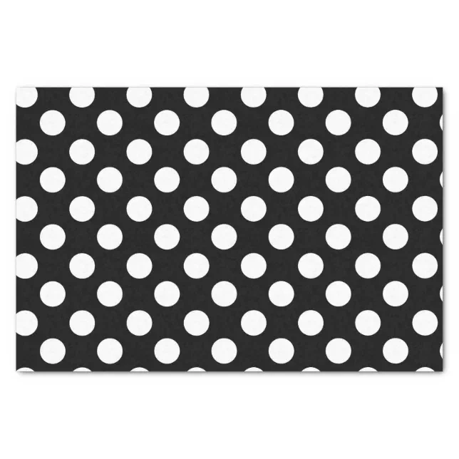 Black & White Polka Dots Birthday Party Tissue Paper | Zazzle
