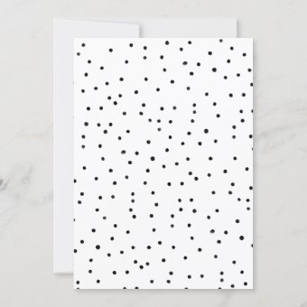 Black white polka dots simple chic wedding invitation | Zazzle