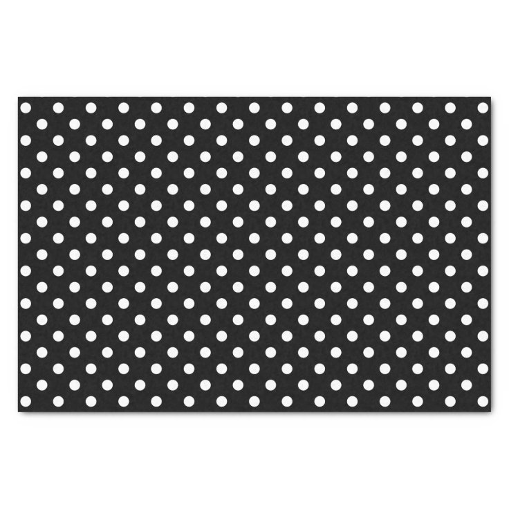 Black & white polka dots wedding gift tissue paper | Zazzle