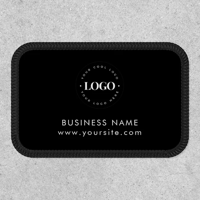 Black & White Professional Corporate Custom Logo Patch | Zazzle