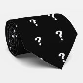 Black white question mark tie | Zazzle