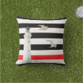 Black white red nautical stripes lighthouse throw pillow | Zazzle