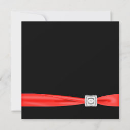 Black White Red Red Black Wedding Invitation | Zazzle