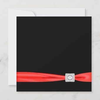 Black White Red Red Black Wedding Invitation | Zazzle
