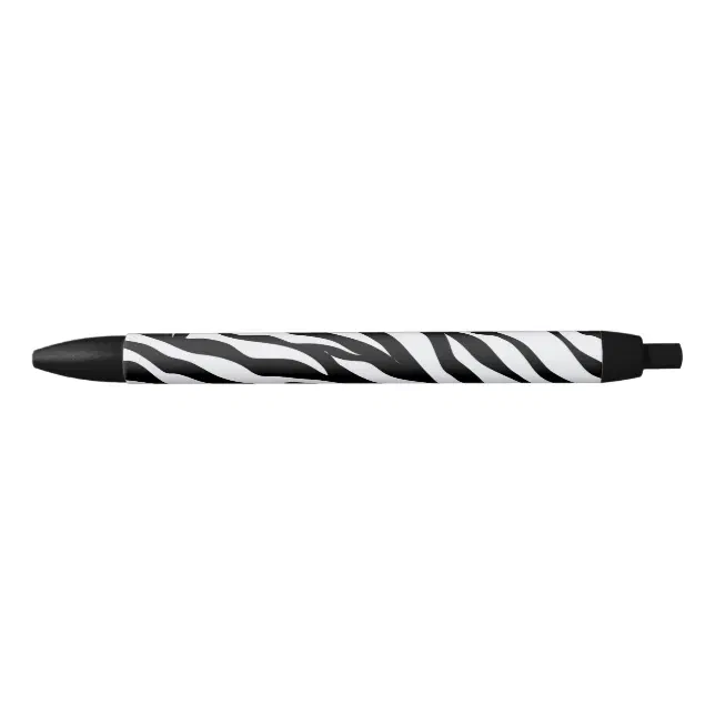 Black & White Safari Theme Zebra Animal Print Ink Pen | Zazzle