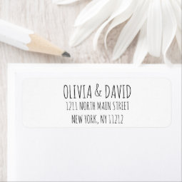 Black White Simple Handwritten Text Label | Zazzle