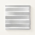 Black White Sketchbook Gray Stripes with Your Name Notebook | Zazzle