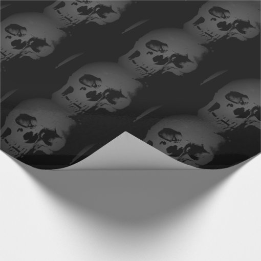 Black & White Skull Fantasy Art Heavy Metal Rock Wrapping Paper | Zazzle