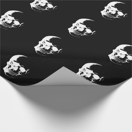 Black & White Skull Wrapping Paper | Zazzle