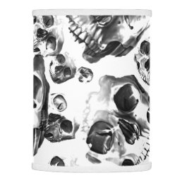 Black & White Skulls Skeleton Skull Art Pattern Lamp Shade | Zazzle