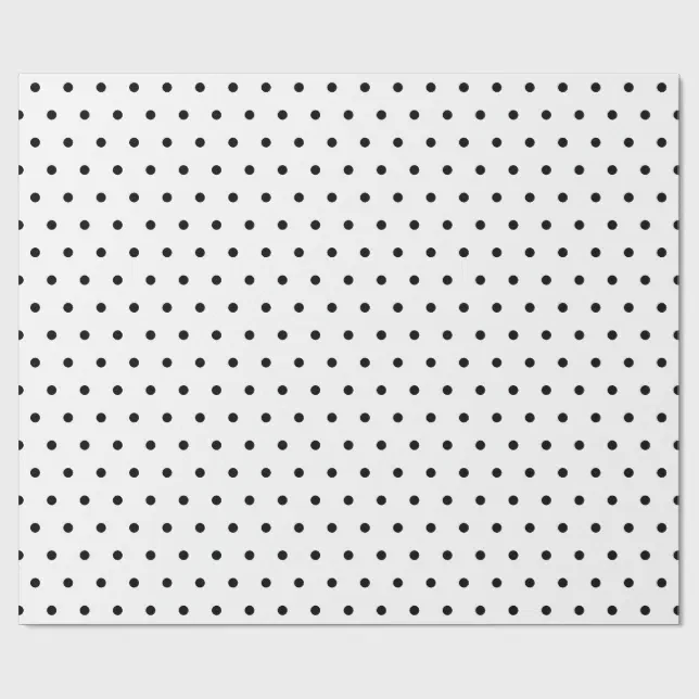 Black & White Small Polka Dot Party Christmas gift Wrapping Paper | Zazzle