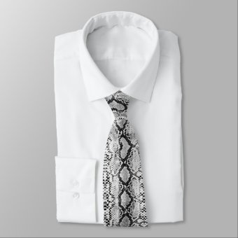 Black & White Snake Skin Tie | Zazzle