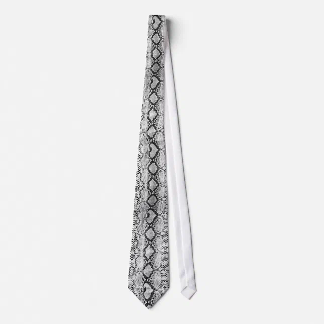 Black & White Snake Skin Tie | Zazzle