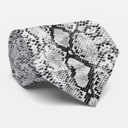 Black & White Snake Skin Tie | Zazzle