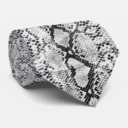 Black & White Snake Skin Tie | Zazzle
