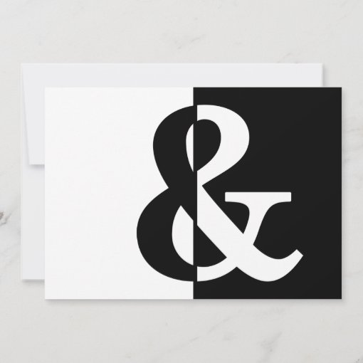 Black & White Split Half Birthday Party Elegant Invitation | Zazzle