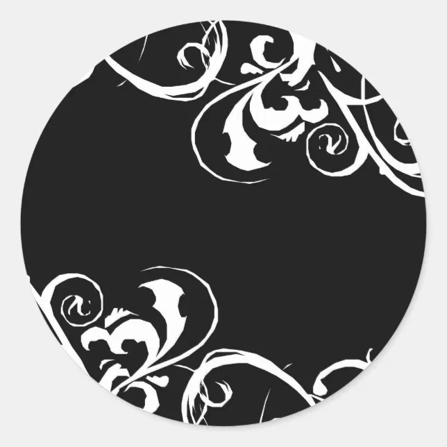 Black & White Sticker | Zazzle