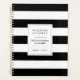 Black & White Stripe Personalized Homeschool Planner | Zazzle