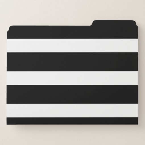 Black White Stripes And Flowers File Folder | Zazzle
