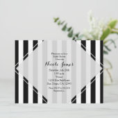 Black & White Stripes Modern Striped Invitations | Zazzle