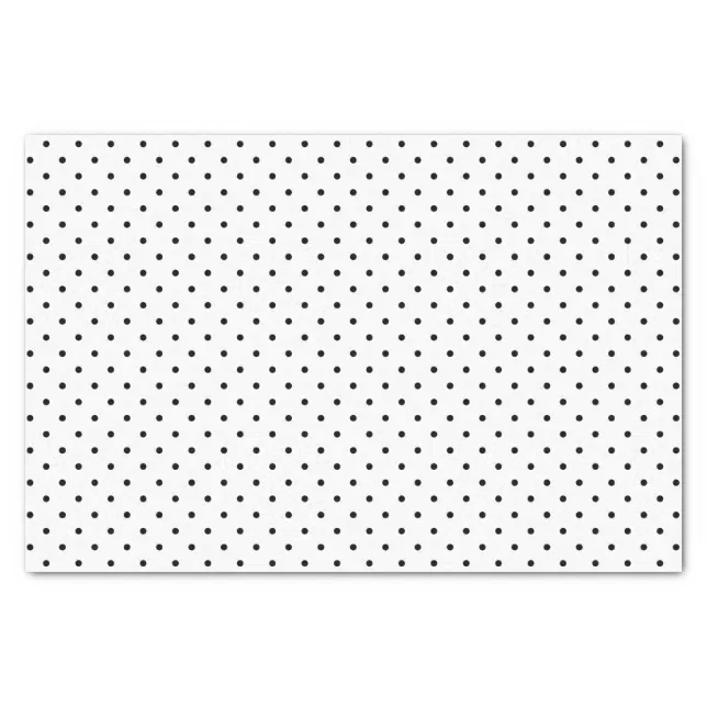 Black & White Swiss Dots | Tissue Paper | Zazzle