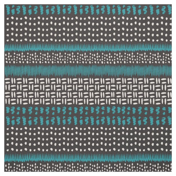 Modern Black and White Dalmatian Spots Pattern Fabric | Zazzle
