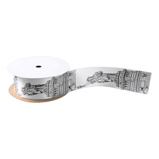Black & White Themed Statue of Liberty Ribbon | Zazzle.com