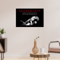 Black White Tiger Leadership Motivational Poster | Zazzle