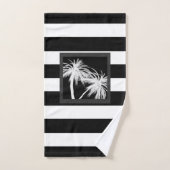 Black & White Tropical Palm Trees Modern Chic Bath Towel Set | Zazzle