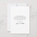 Black White Violin Musician Funeral Sympathy Thank You Card | Zazzle
