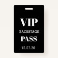 Black White VIP Backstage All Access Pass Concert Badge | Zazzle