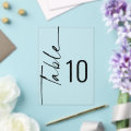 Black White Wedding Acrylic Table Number | Zazzle