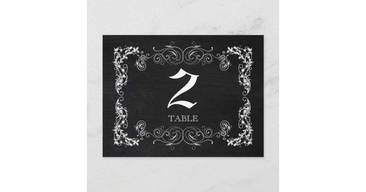 Black & White Wedding Table Numbers | Zazzle