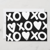 Black white xo heart photo valentine day holiday card | Zazzle