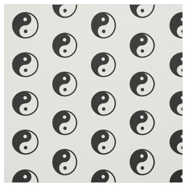 Yin Yang Symbol Fabric | Zazzle