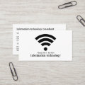 Black Wi-Fi Logo, Information Technology, Computer Business Card | Zazzle