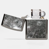 Black Widow in Spider Web Halloween Zippo Lighter | Zazzle
