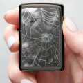 Black Widow in Spider Web Halloween Zippo Lighter | Zazzle