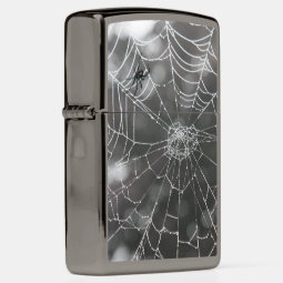 Black Widow in Spider Web Halloween Zippo Lighter | Zazzle