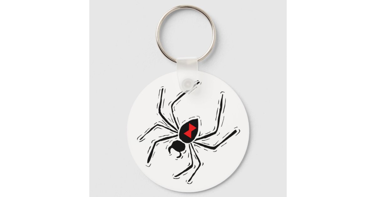 Black Widow Spider Keychain | Zazzle