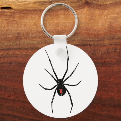 BLACK WIDOW SPIDER KEYCHAIN KEYRING | Zazzle