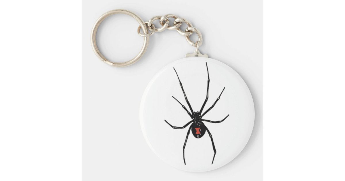 BLACK WIDOW SPIDER KEYCHAIN KEYRING | Zazzle