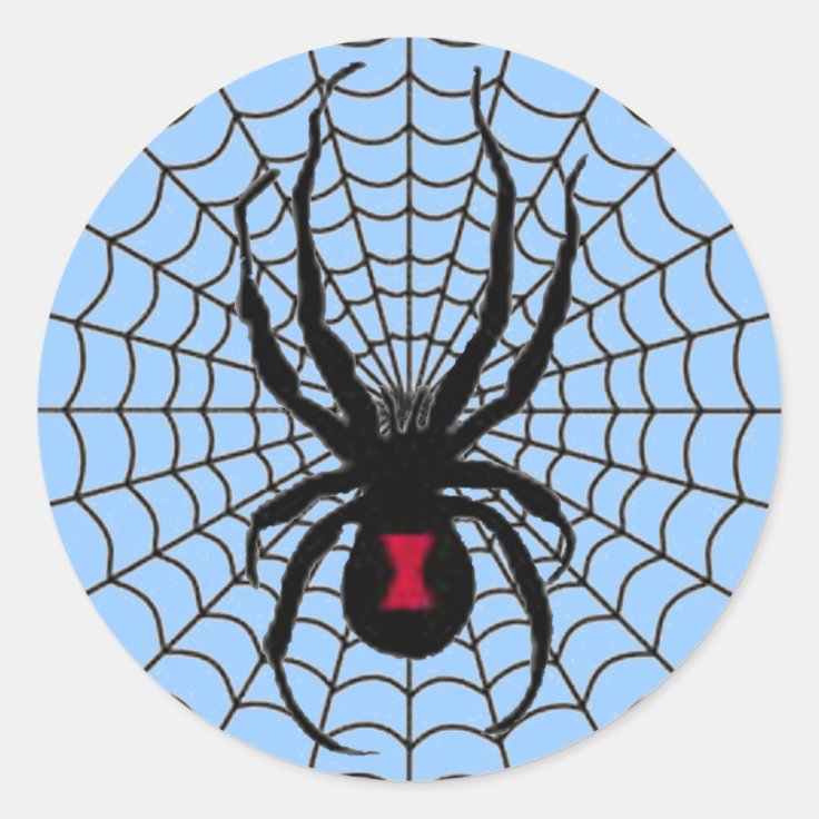Black Widow Spider Sticker | Zazzle