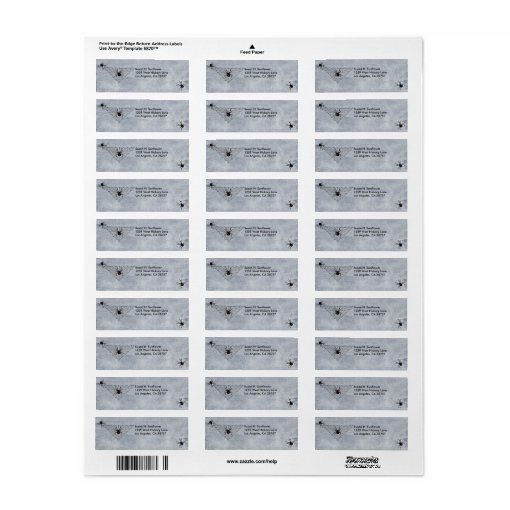 Black Widow Spider Web Retun Address Labels | Zazzle