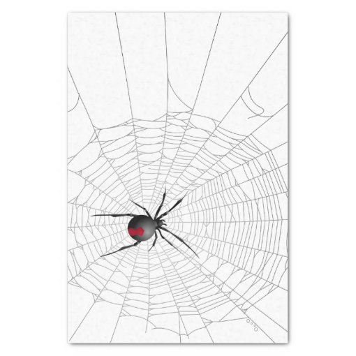 Black Widow Spider Web Tissue Paper | Zazzle