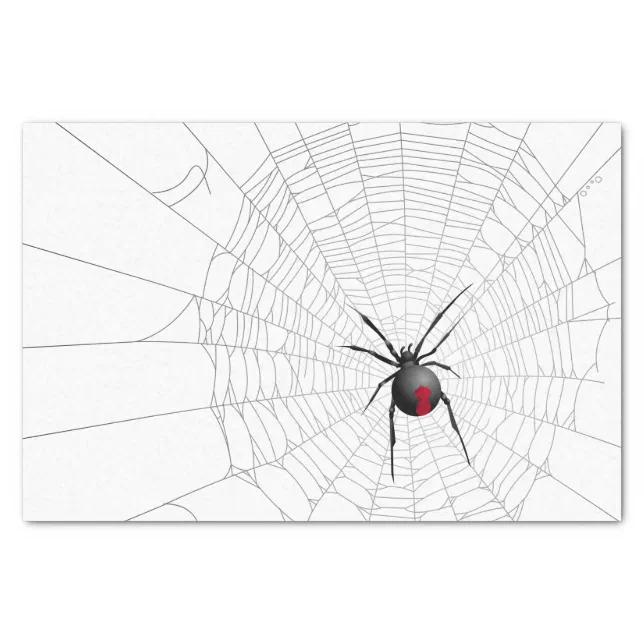 Black Widow Spider Web Tissue Paper | Zazzle
