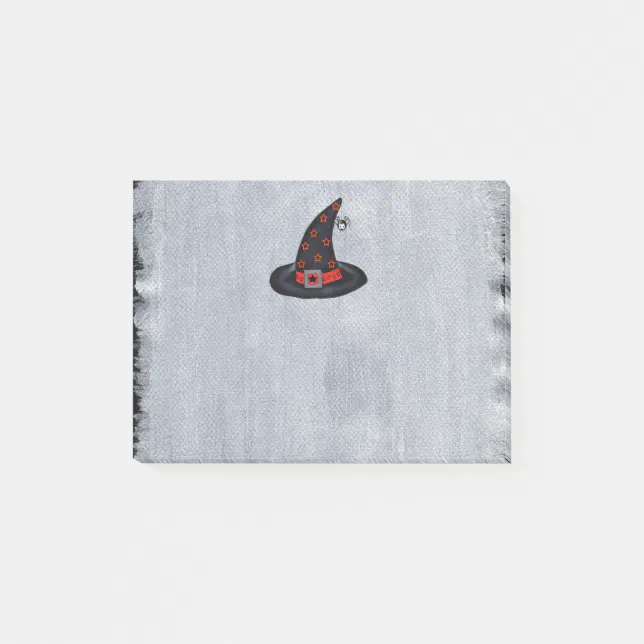 Black Witch Hat Stars Cute Spider Halloween Post-it Notes | Zazzle