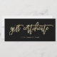 Black with Faux Gold Script | Gift Certificate | Zazzle
