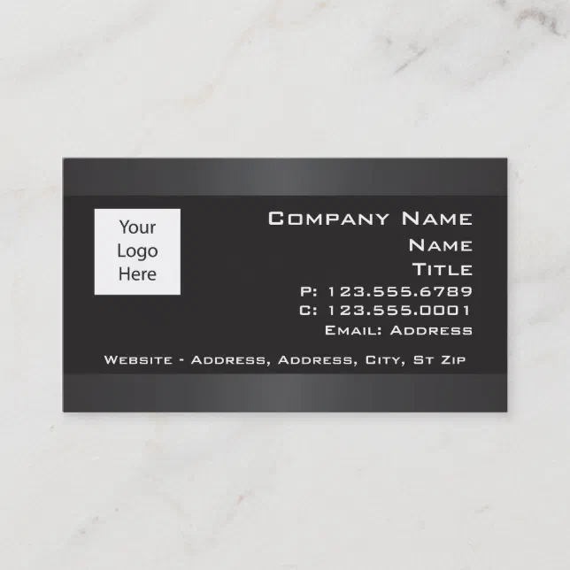 Black with Gray borders Business cards | Zazzle