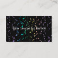 Black With Rainbow Music Notes Business Card | Zazzle